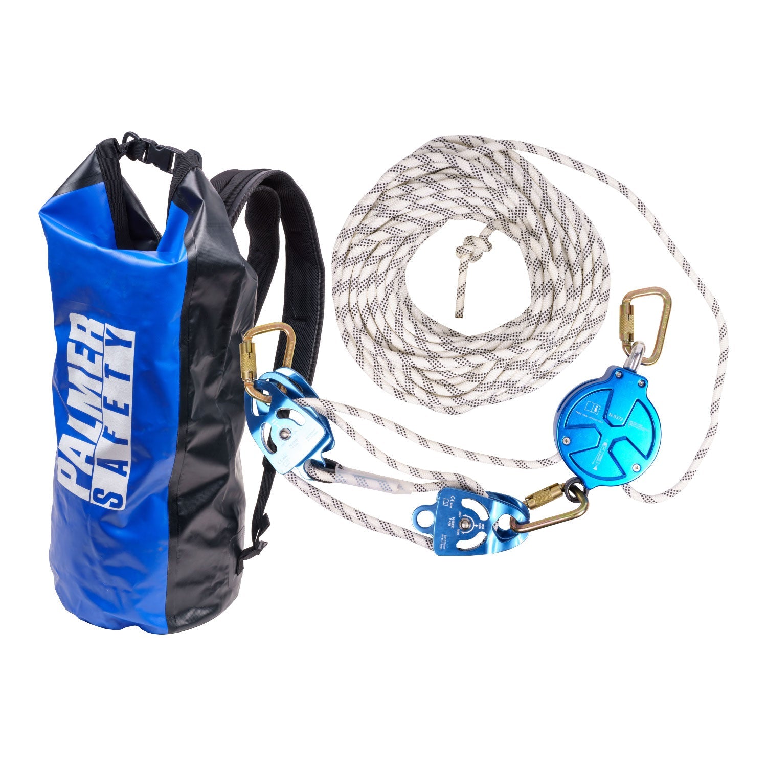 5 to 1 Rescue kit complete with 160 feet of rope included integral bra