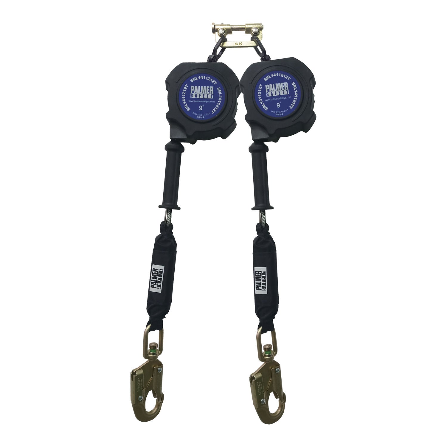 Palmer Safety 9 ft. Leading edge twin Retractable galvanized cable, ¾ ...